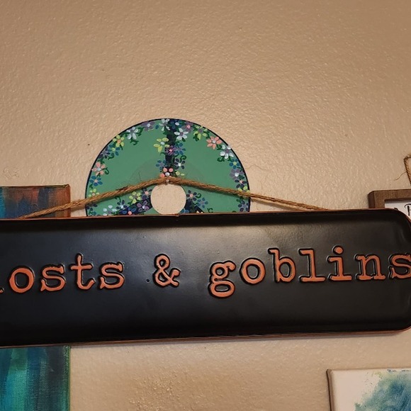 Unknown | Holiday | New Black Metal Halloween Tin Sign 2in Ghosts ...